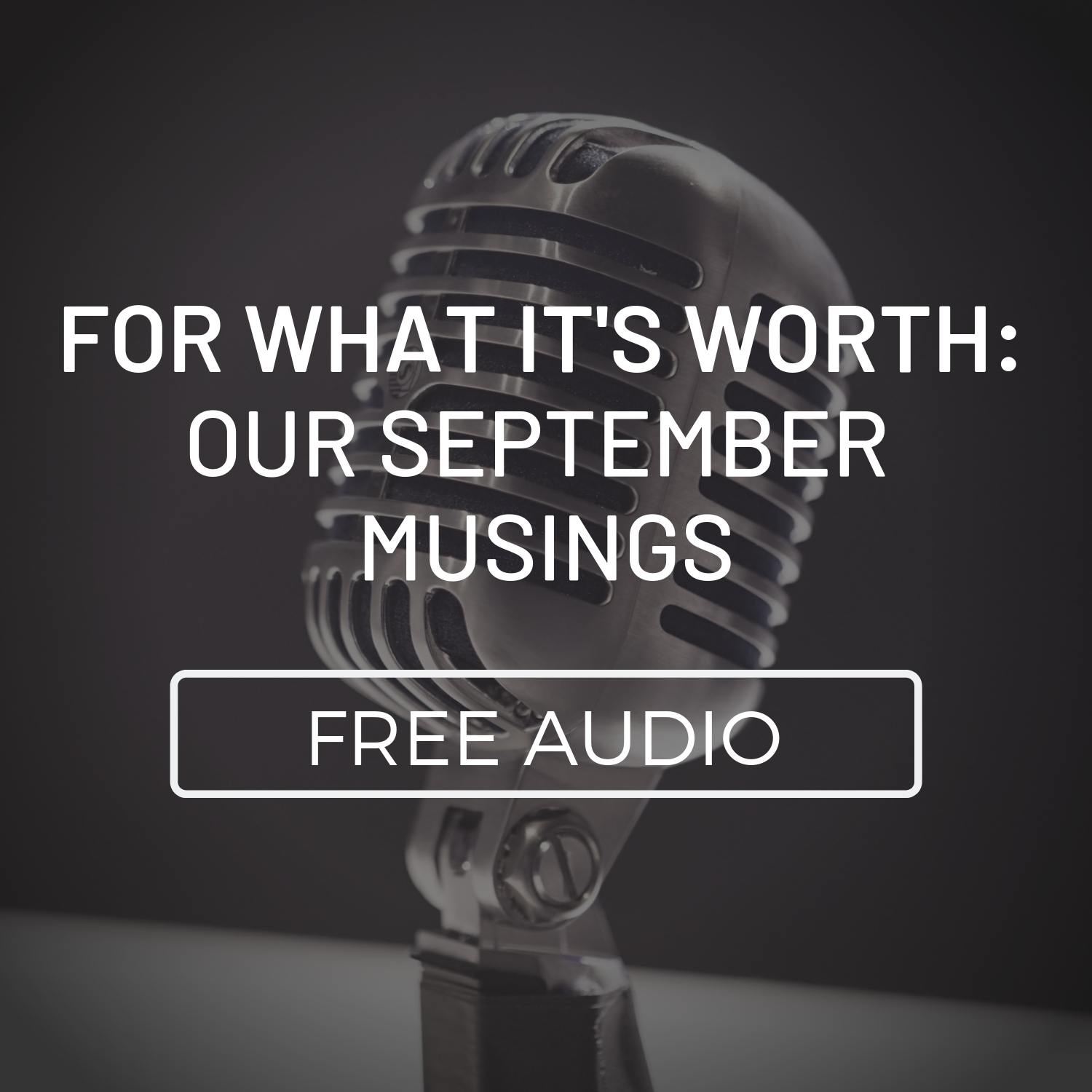For What It's Worth: Our September Musings - Shoreshim Ministries